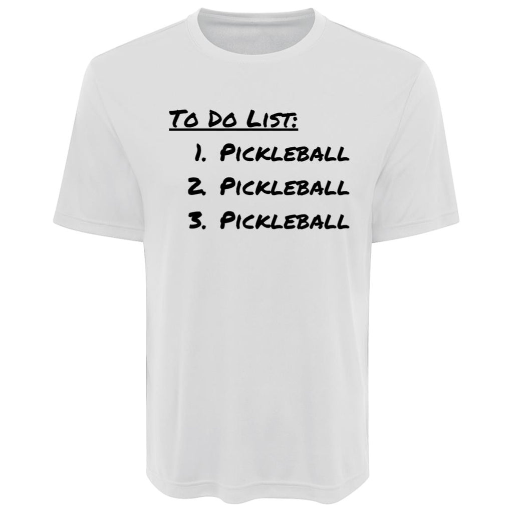 Men's Dry Fit - To Do List (on white) – OnlyPickleball